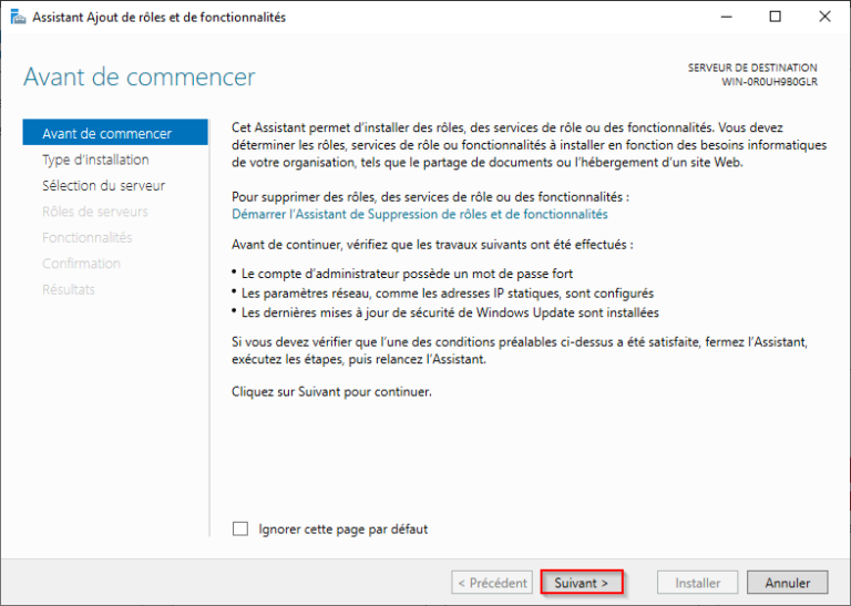 Mise en place d'Active Directory - Windows Server 2022